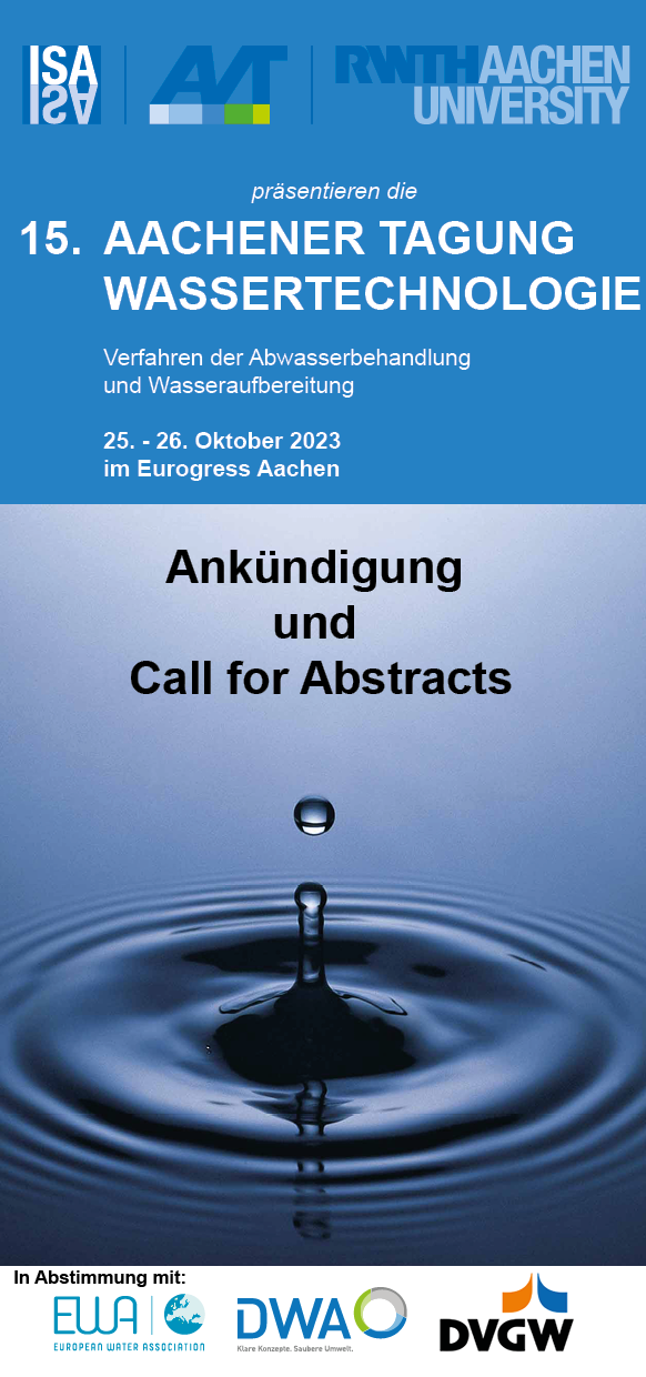 15. Aachener Tagung Wassertechnologie